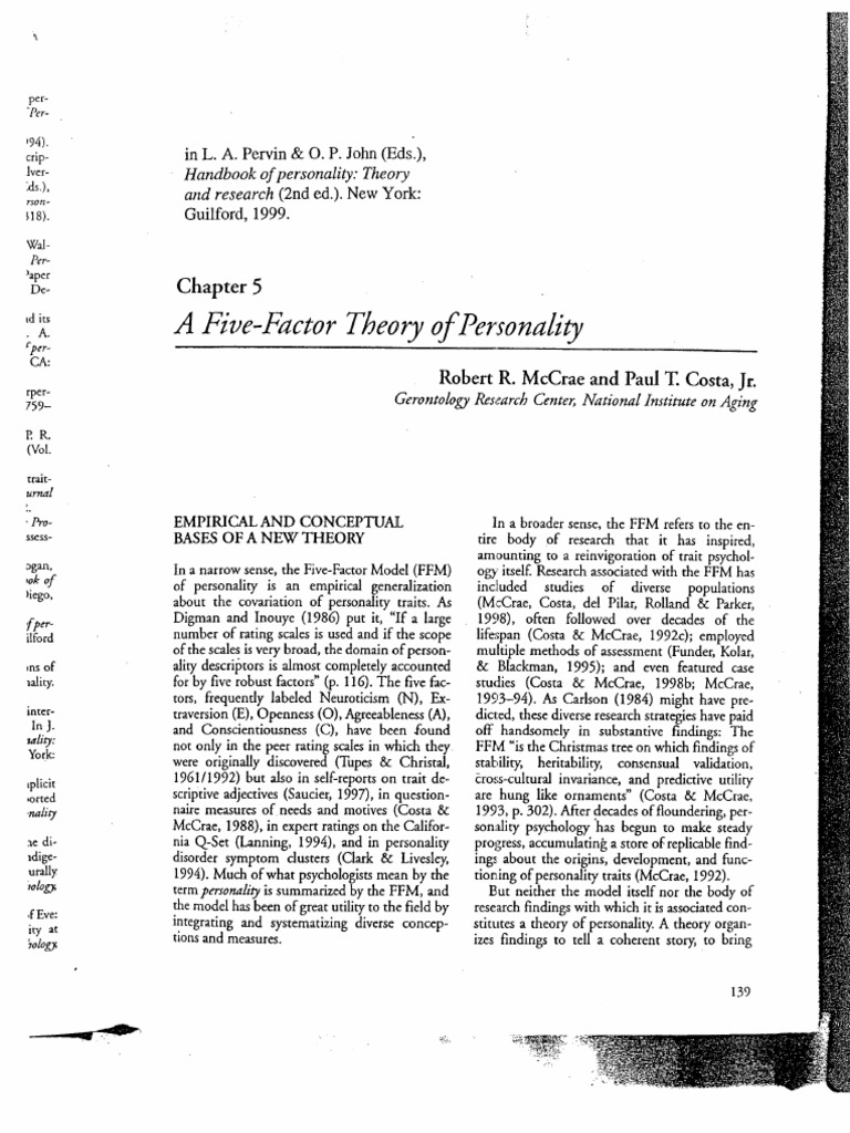 Big Five Model | PDF
