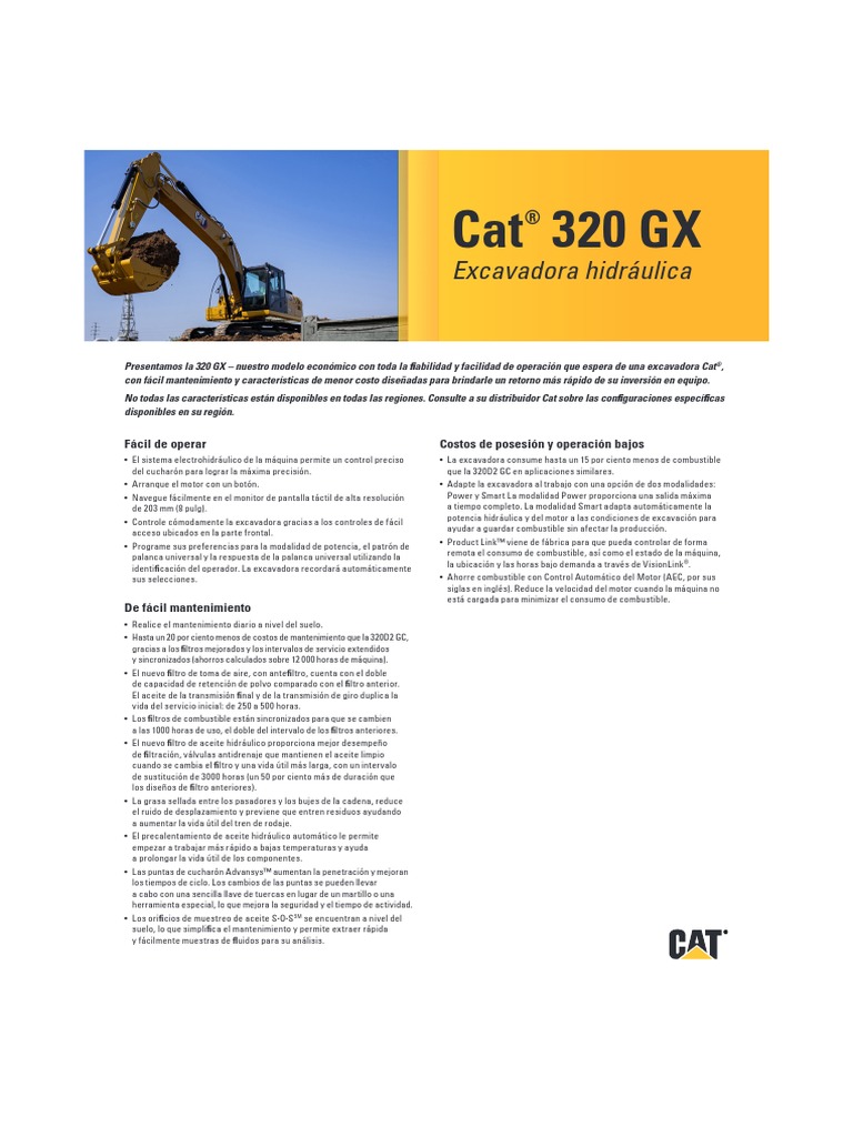 CAT320GX - Manual Tecnico | PDF | Petróleo | Biodiésel