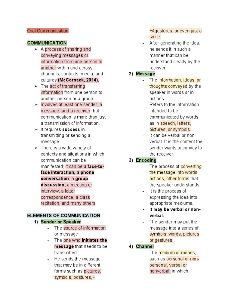 Oral Communication | Download Free PDF | Communication | Nonverbal ... Oral Communication | Download Free PDF | Communication | Nonverbal ...