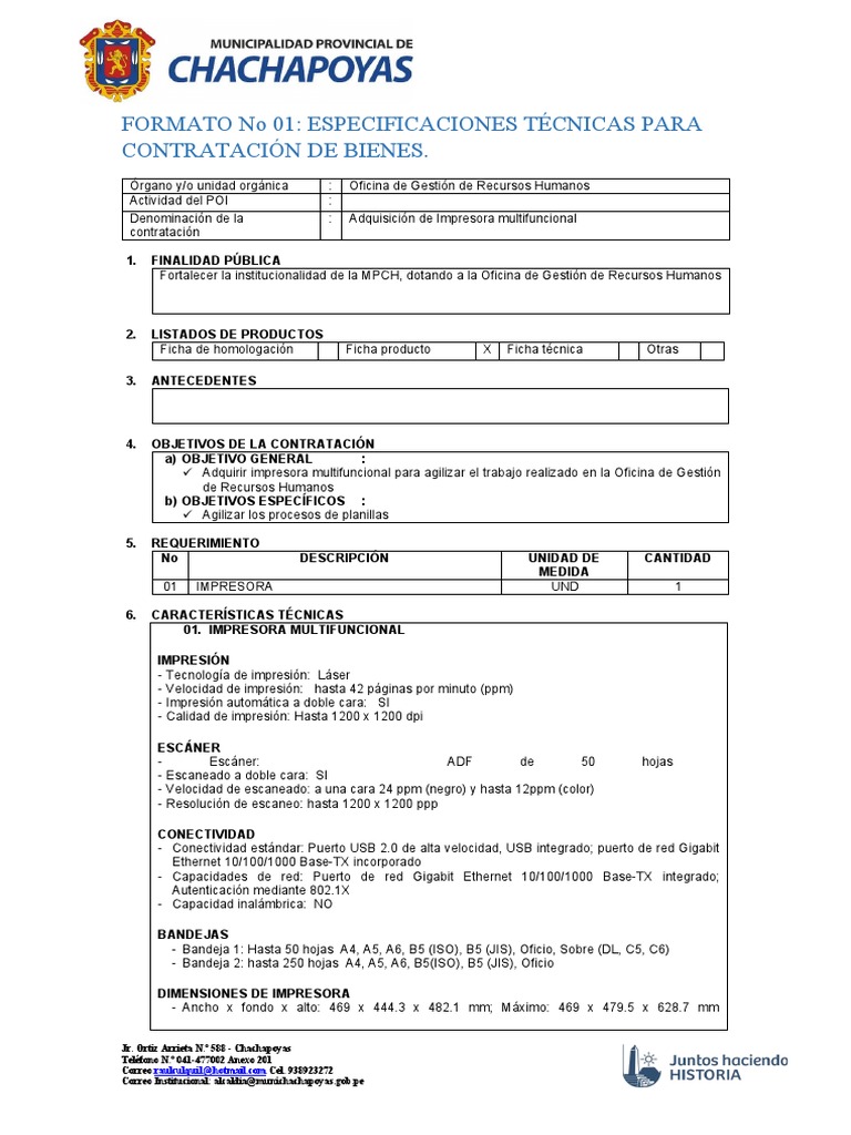 TDR RRHH Impresora | PDF