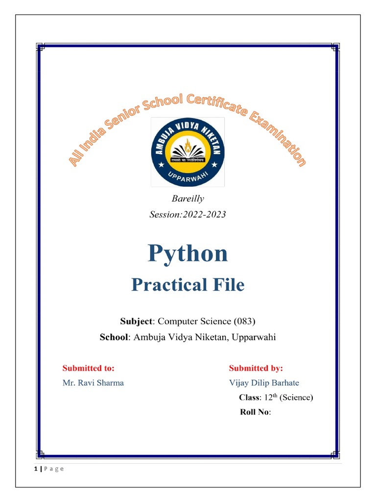 Computer Science Practical File | PDF | Computer File | Table (Database) Computer Science Practical File | PDF | Computer File | Table (Database)