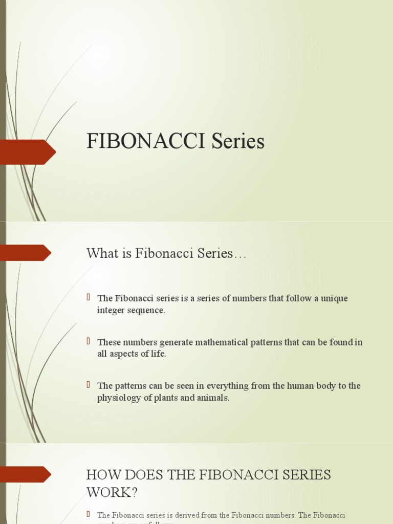 FIBONACCI Series | PDF | Elementary Mathematics | Numbers