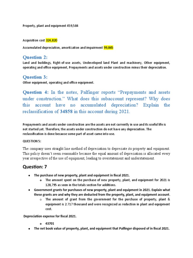FA2 Case | PDF | Depreciation | Book Value