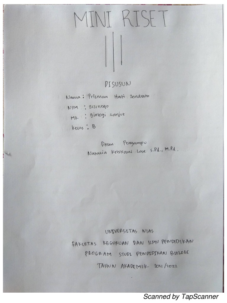Mini Riset Bioteknologi | PDF