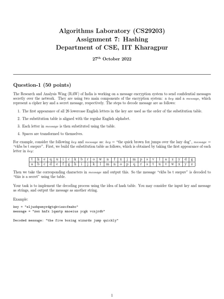 Assignment 7 Pdf Key Cryptography Cipher
