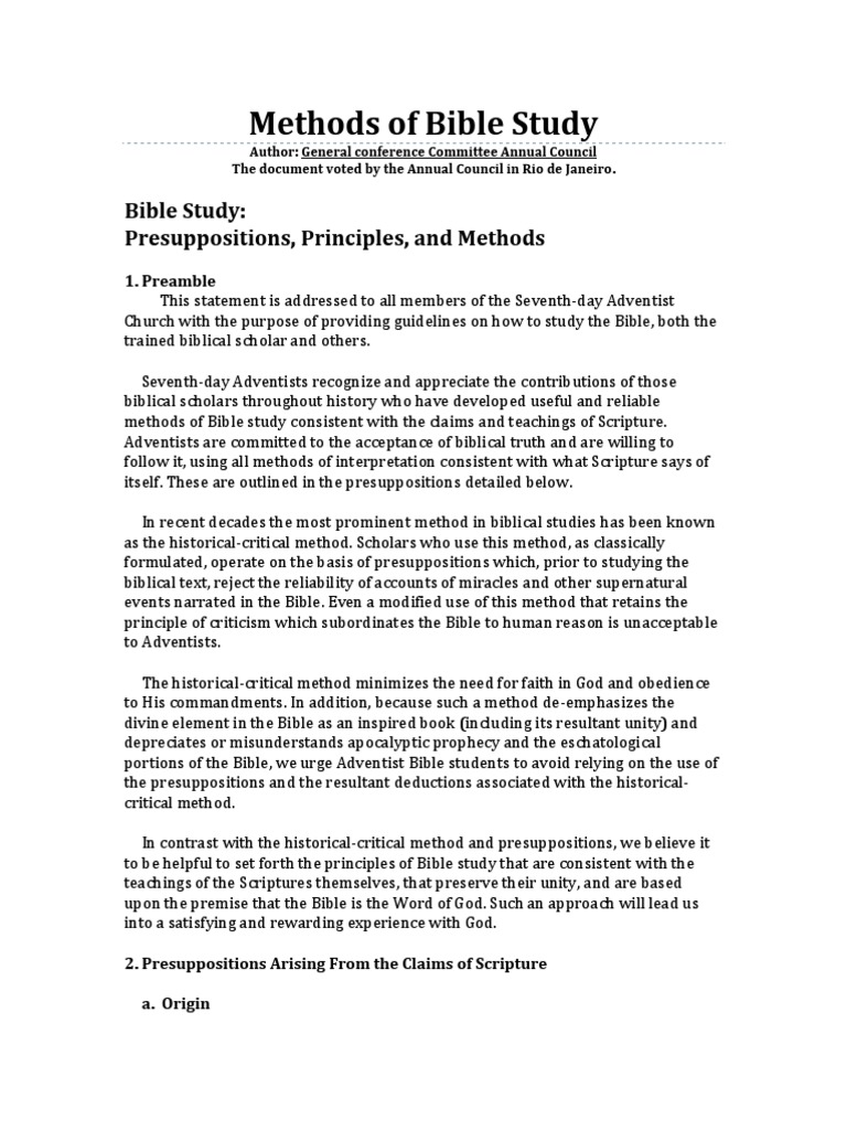 3 - Methods of Bible Study - by BRI | PDF | Bible | Revelation