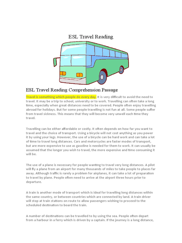 Travel Reading | PDF | Transport | Train