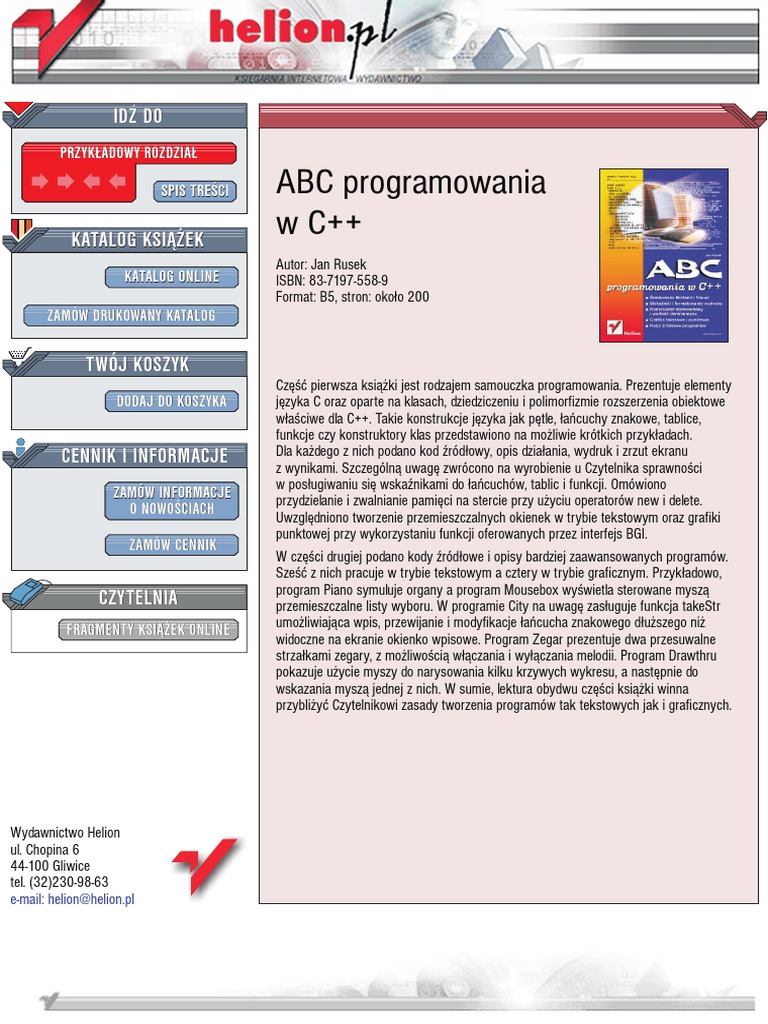 ABC Programowania W C++ | PDF