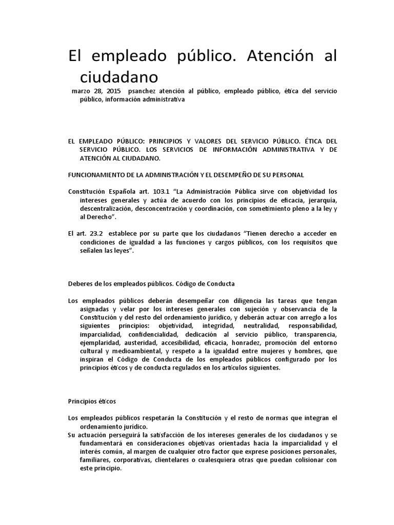 El Empleado Público | PDF | Servicios públicos | Justicia