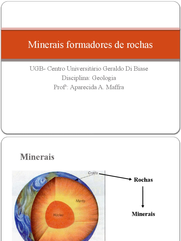 12 1 Minerais Parte 1 Pdf Minerais Ligação Química