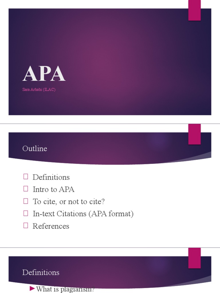 APA Intro Sara | PDF | Citation | Apa Style