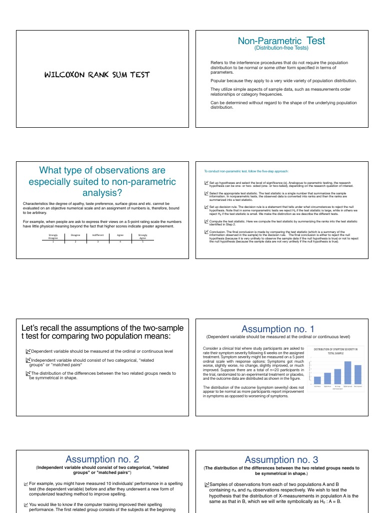 Wilcoxon Rank Sum Test | PDF | Statistical Hypothesis Testing | Mann ...