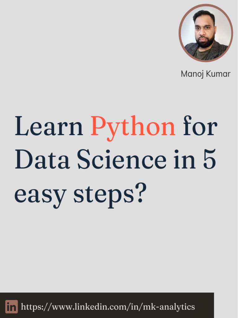 5 Easy Steps To Learn Python For Data Science | PDF