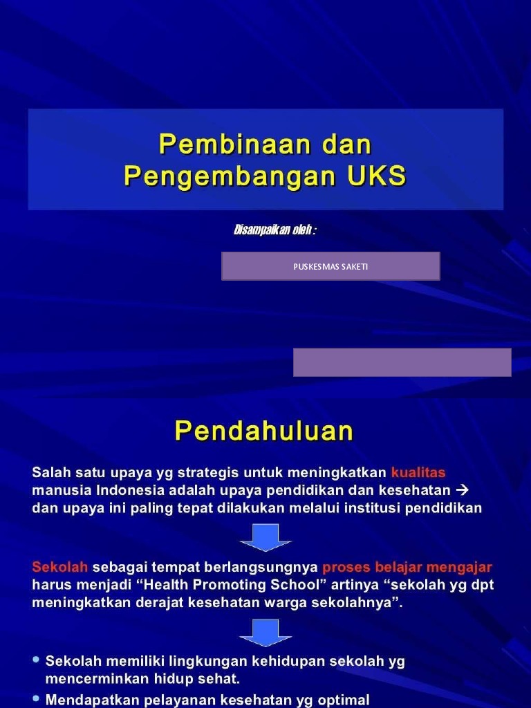 Materi Pembinaan Uks | PDF