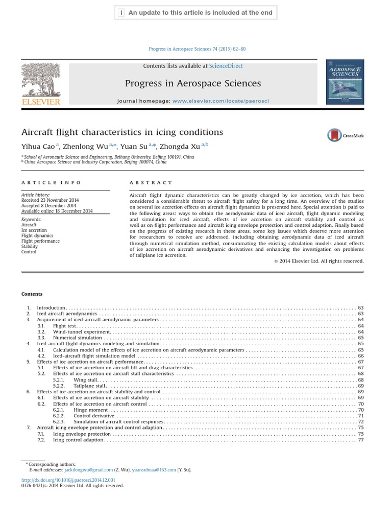 Aircraft Icing Impact Analysis | PDF | Wind Tunnel | Simulation