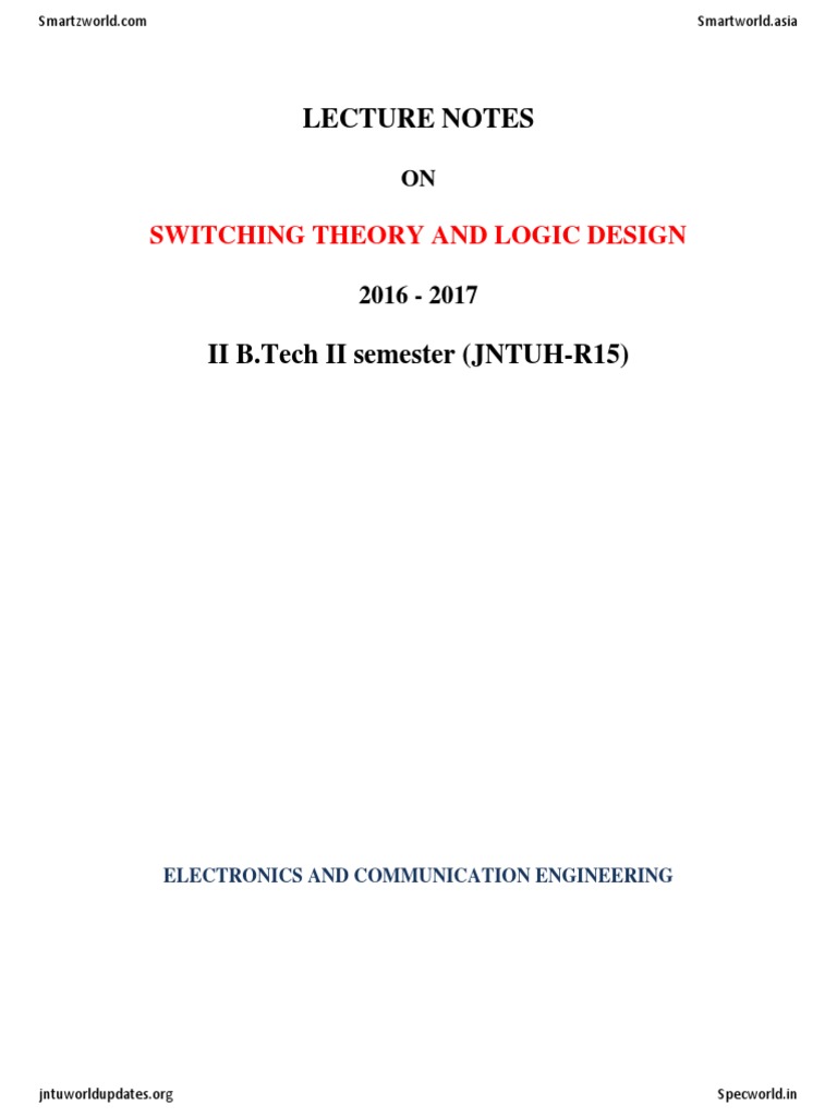Switching Theory and Logic Design | PDF | Error Detection And Correction | Logic Gate