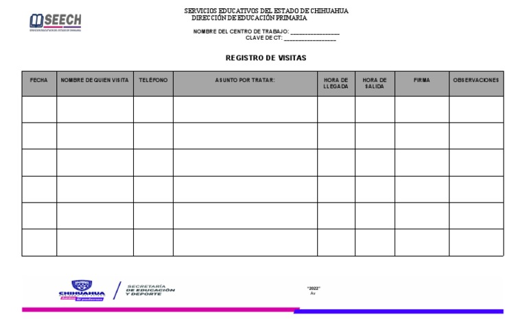 1 Registro de Visitas A La Escuela | PDF