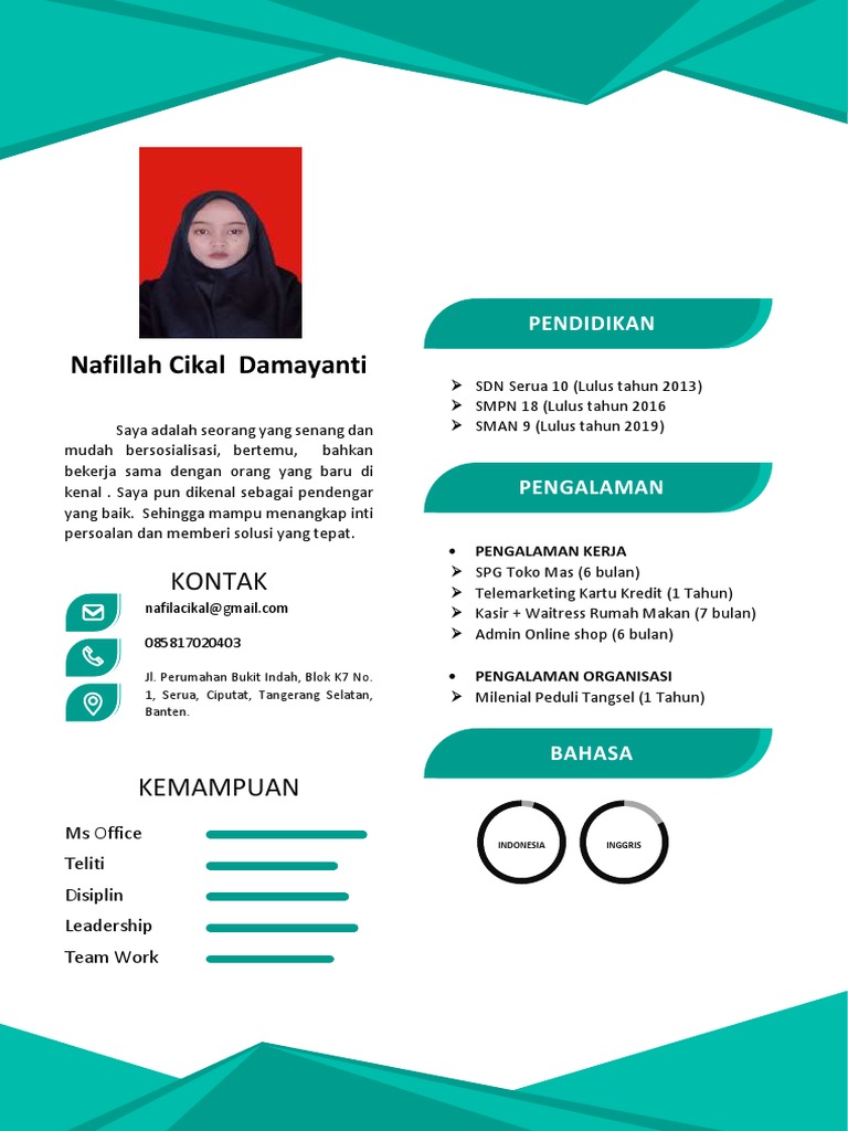 0 - CV Nafillah Cikal Damayanti | PDF