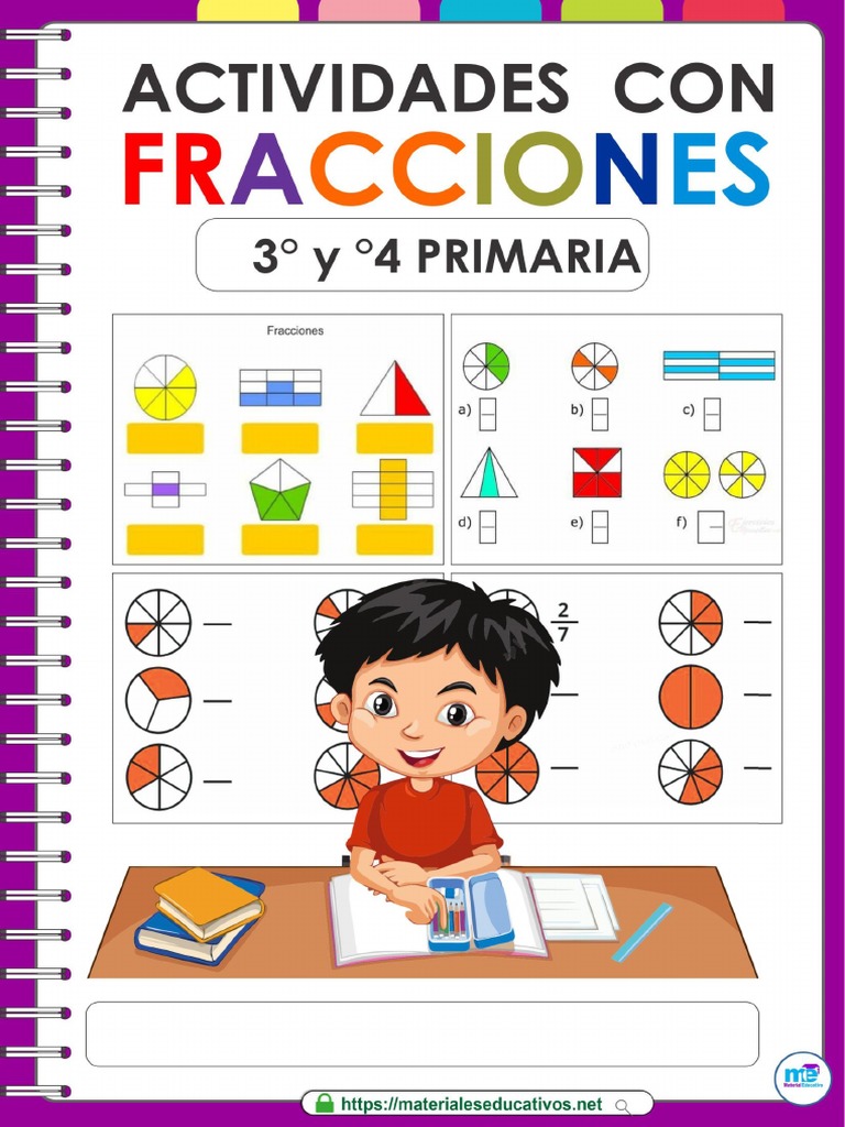 ?? 3° y 4° Actividades Con Fracciones | PDF | Educación de la primera infancia | Escritura