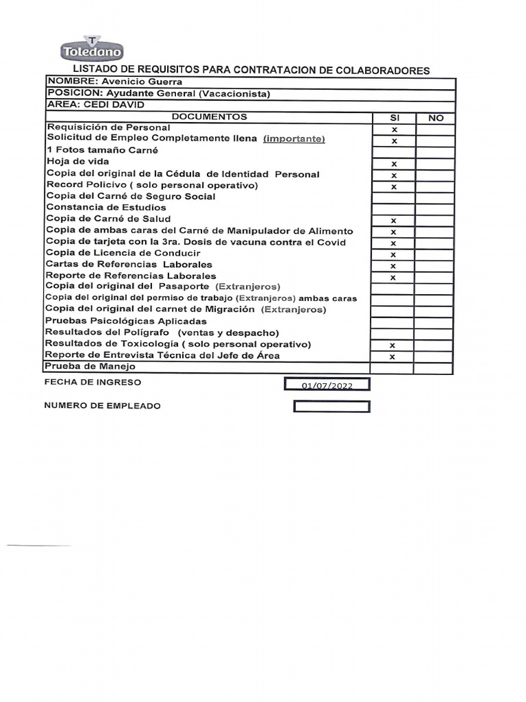 Documentos de Contratación | PDF