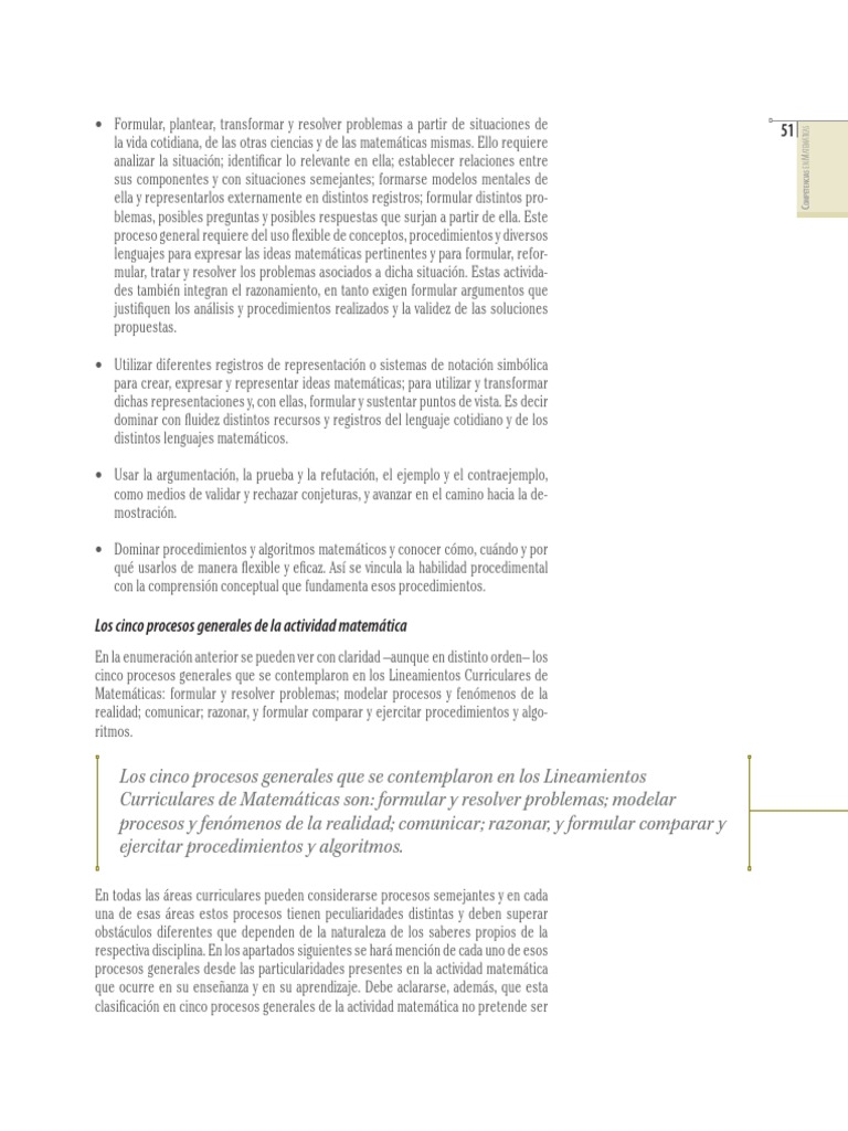 Cinco Procesos de La Actividad Matematica-Estandares Basicos de ...