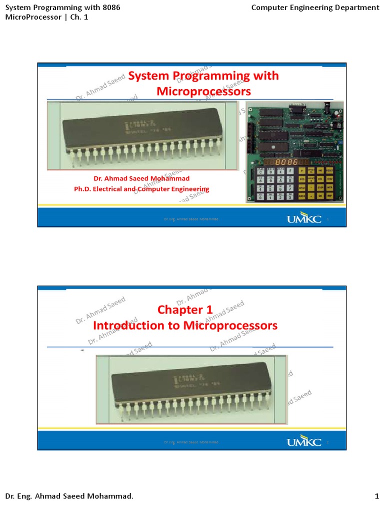 Ch01 Introduction To MP | PDF | Microprocessor | Information Age