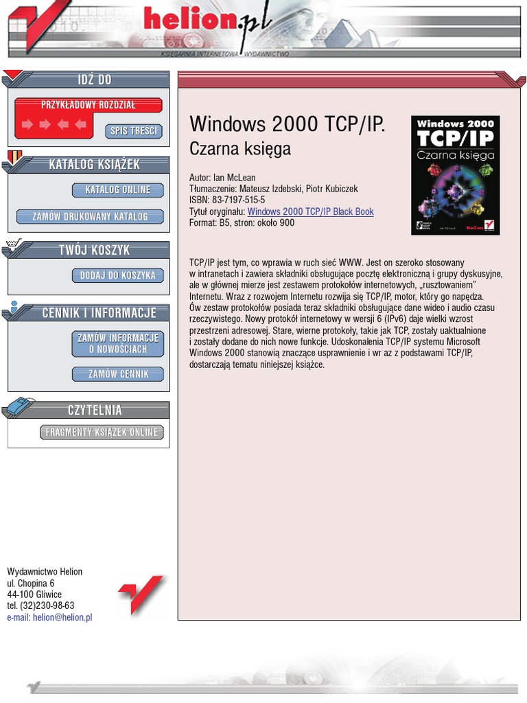 Windows 2000 TCP/IP. Czarna Księga | PDF