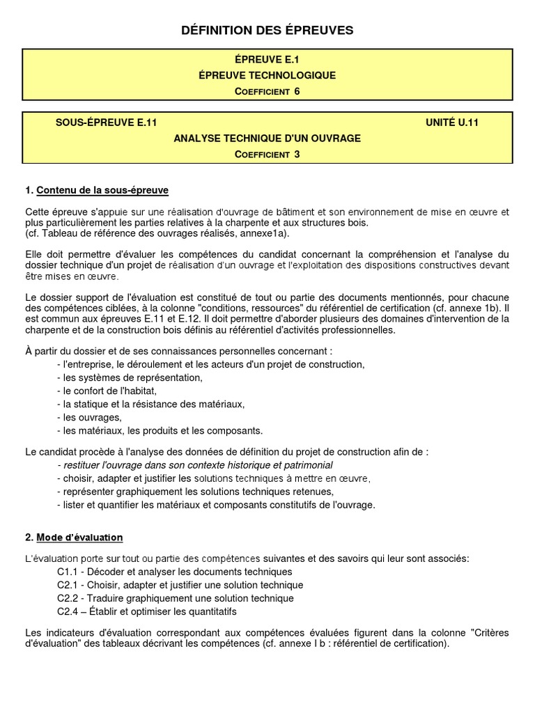 Définition des Épreuves Techniques | PDF | Science | Mathématiques