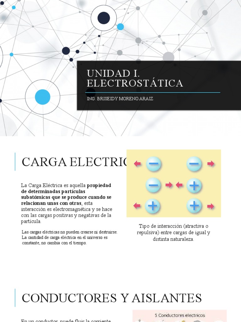 Unidad I. Electrostática | PDF | Electricidad | Corriente eléctrica