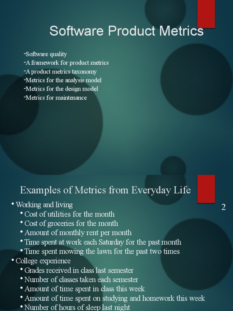 Software Product Metrics Framework | PDF | Class (Computer Programming ...