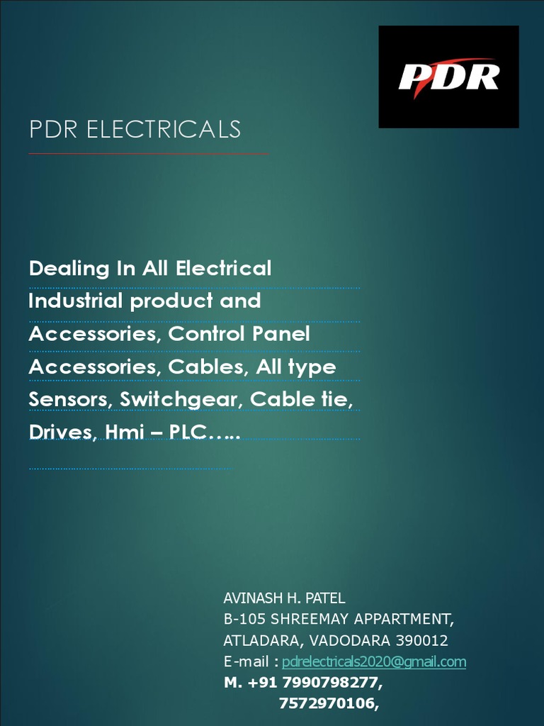 PDR Introduction | PDF | Electrical Connector | Electrical Wiring