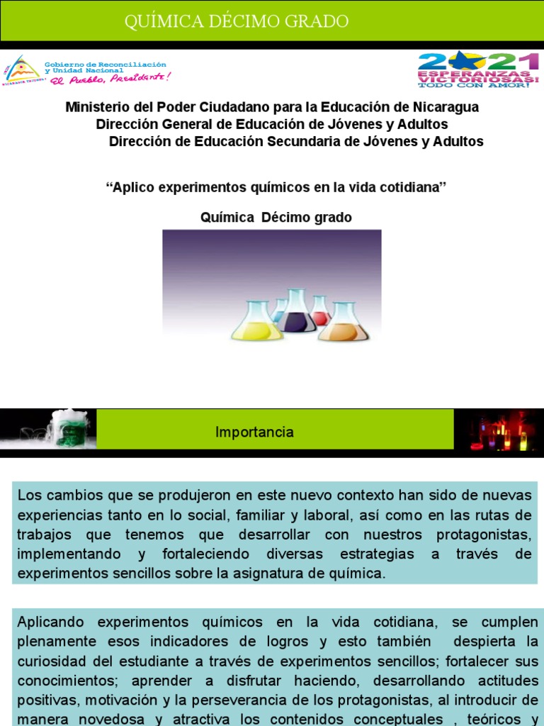 Química 10mo Grado | PDF | Química | Peróxido de hidrógeno