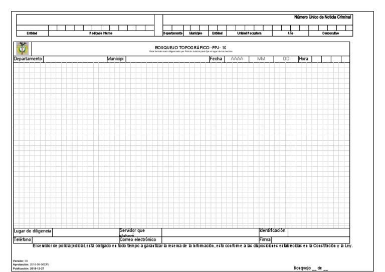 Formato Bosquejo Topográfico FPJ-16 | PDF
