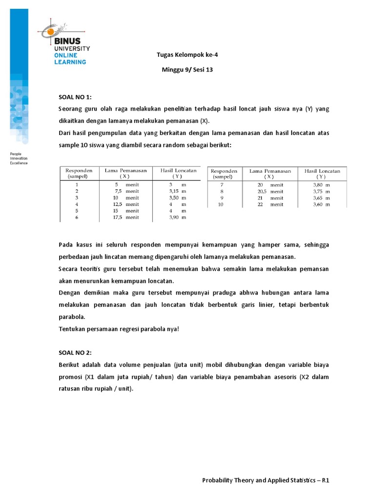 Tugas Kelompok Ke-4 Minggu 9/ Sesi 13 | PDF | Sains & Matematika ...
