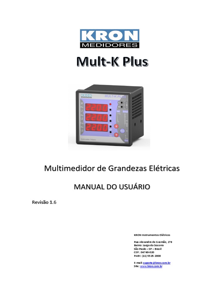 Mult K Plus Manual | PDF | Transformador | Corrente elétrica