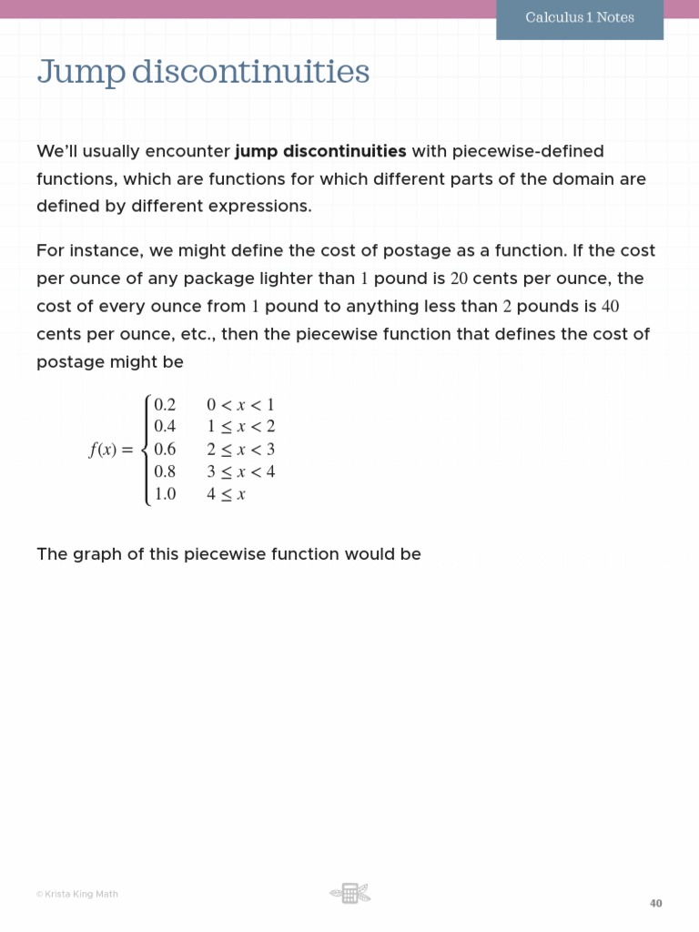 Jump Discontinuities | PDF