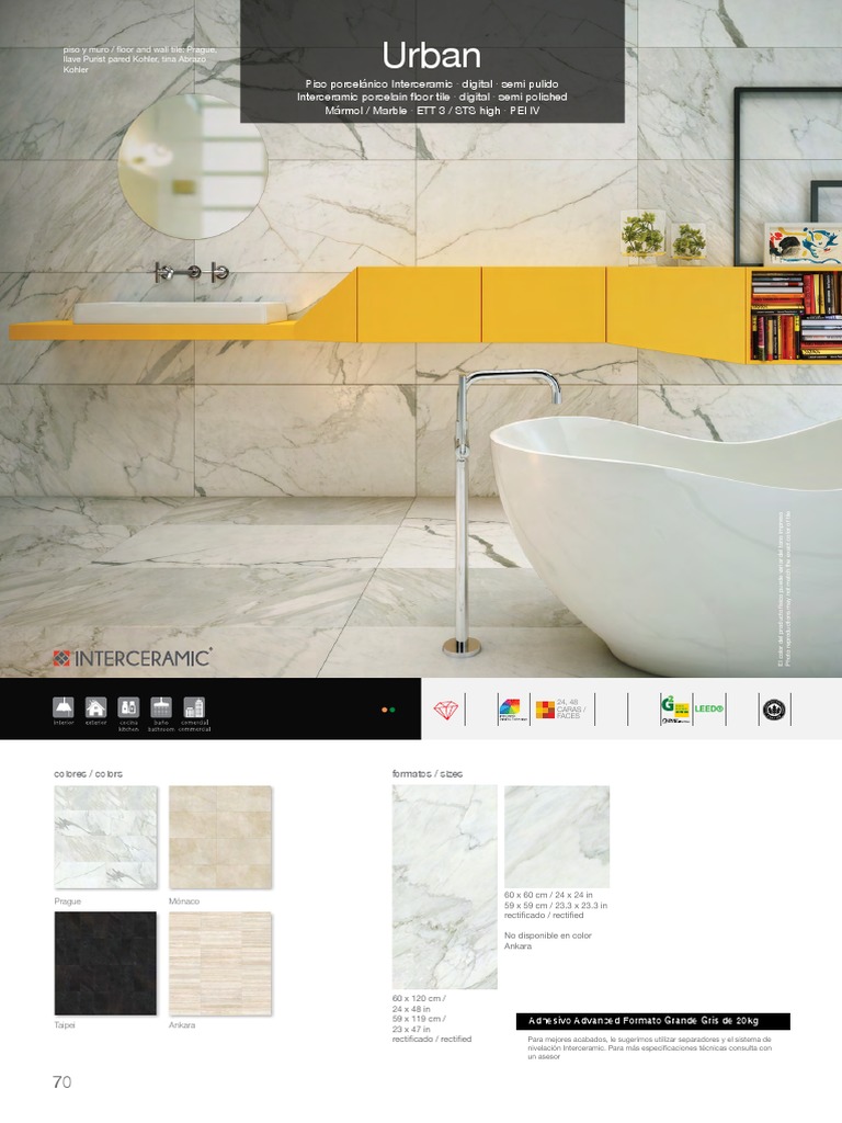 Interceramic URRE Urban MXHoja de Catalogo-004796 | PDF | Materiales