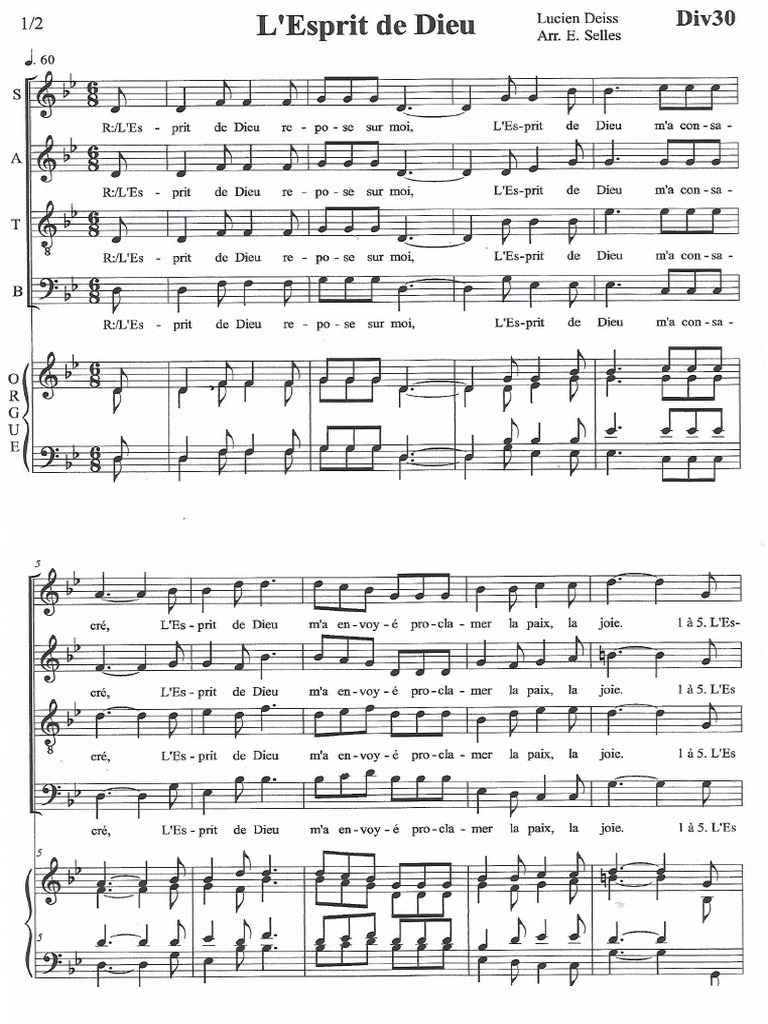 L Esprit de Dieu Repose Sur Moi Lucien Deiss | PDF