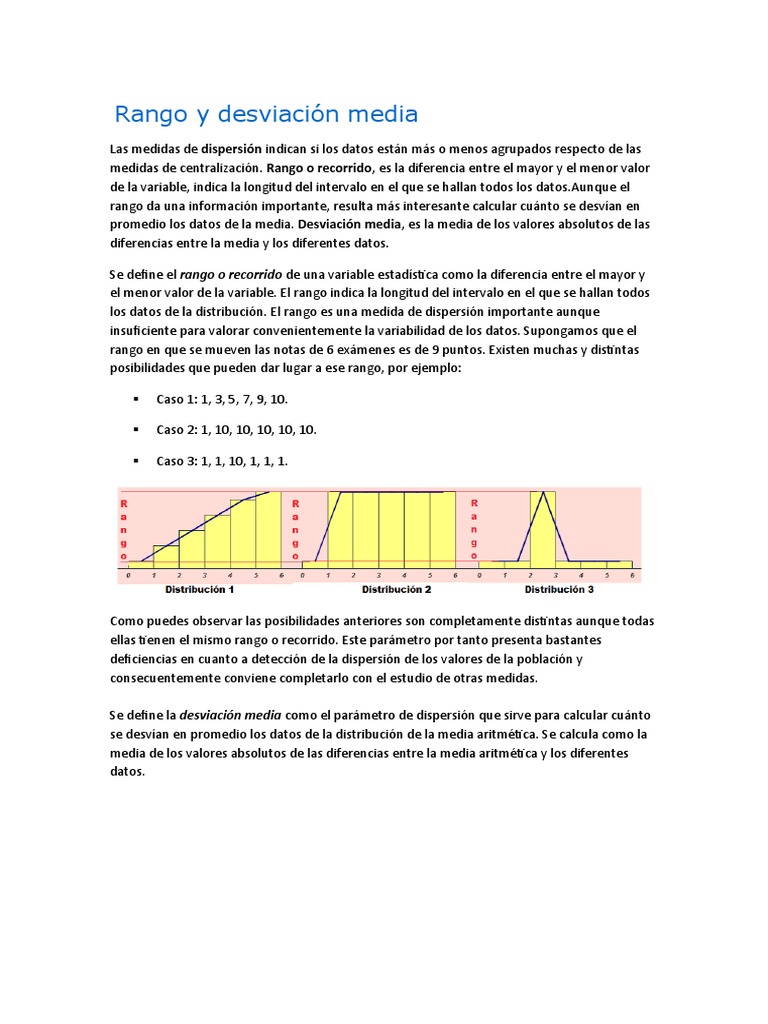 Rango y Desviación Media | PDF