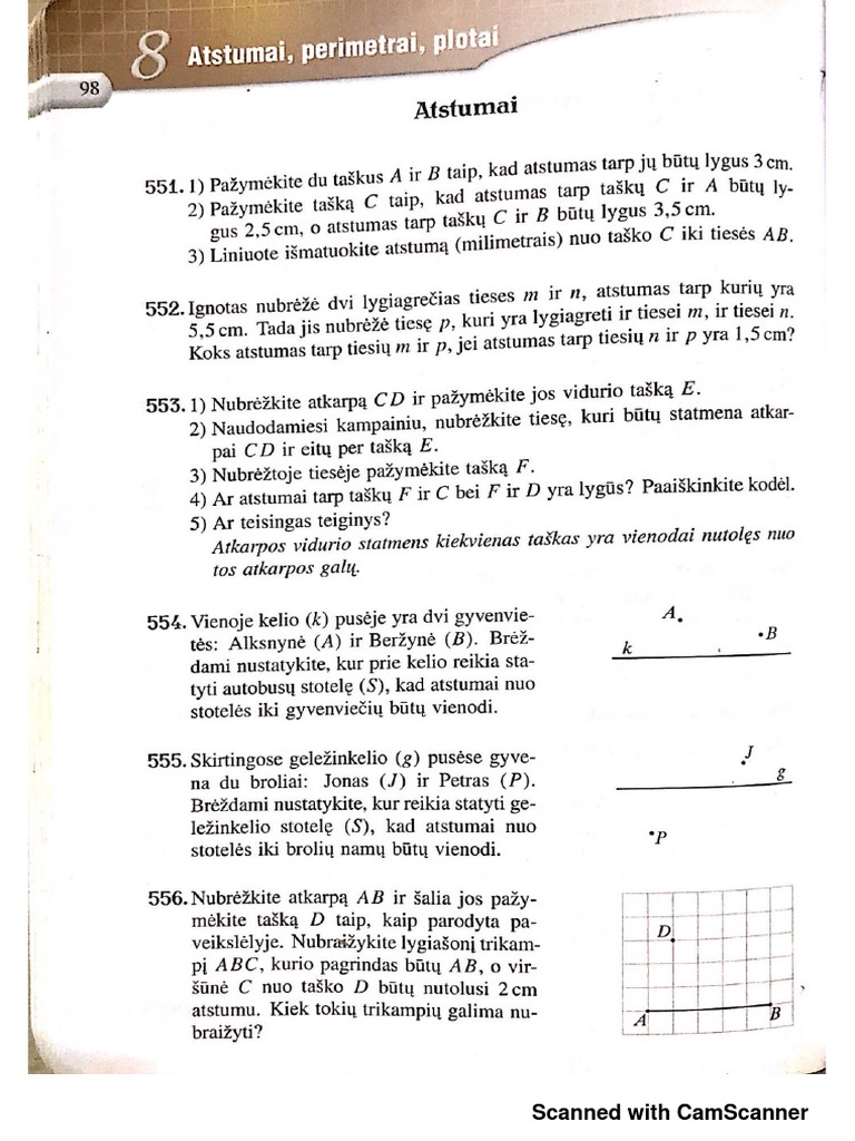 Atstumai, Perimetrai, Plotai | PDF