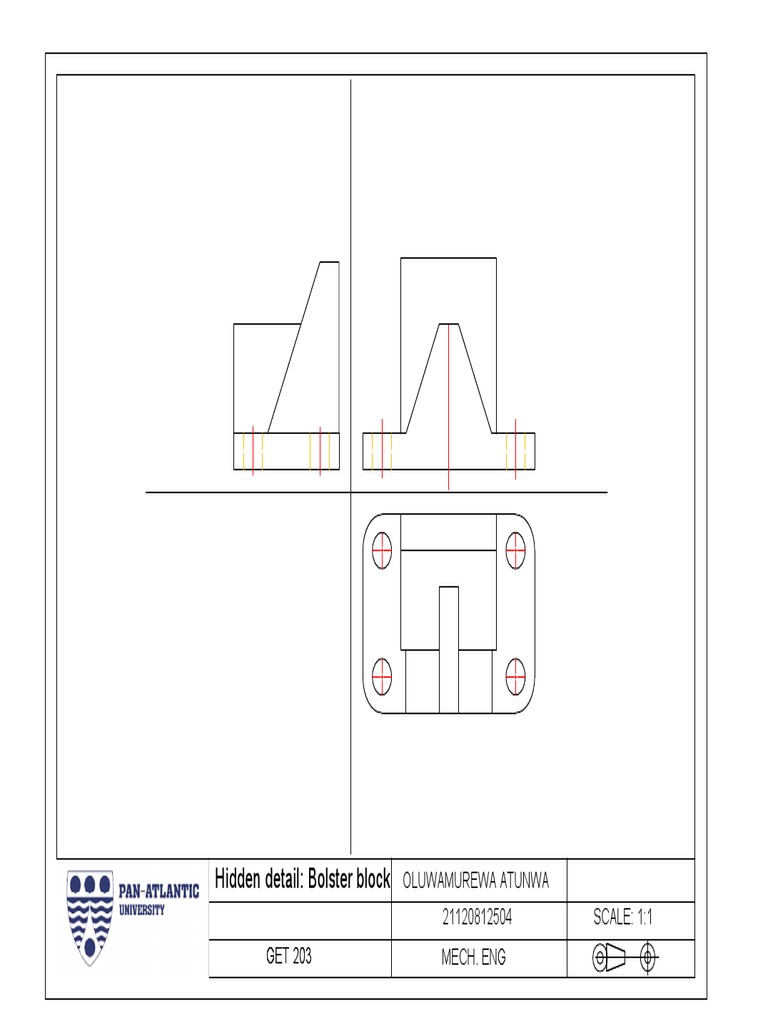 Bolster Block Mechanical Drawing | PDF