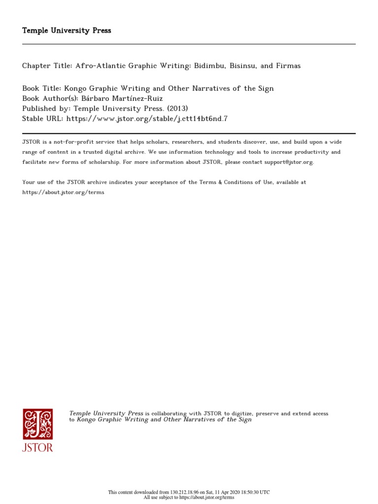 Afro-Atlantic Graphic Writing Systems in Kongo Culture | PDF | Idea ...