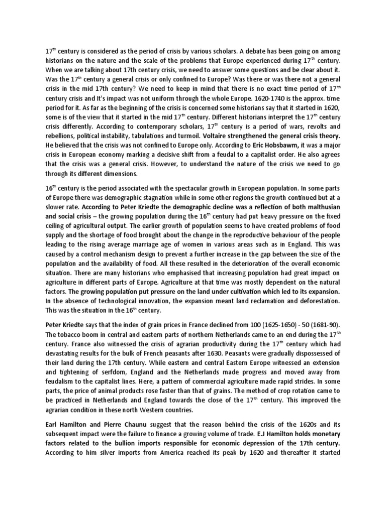 17th Cen Crisis | PDF
