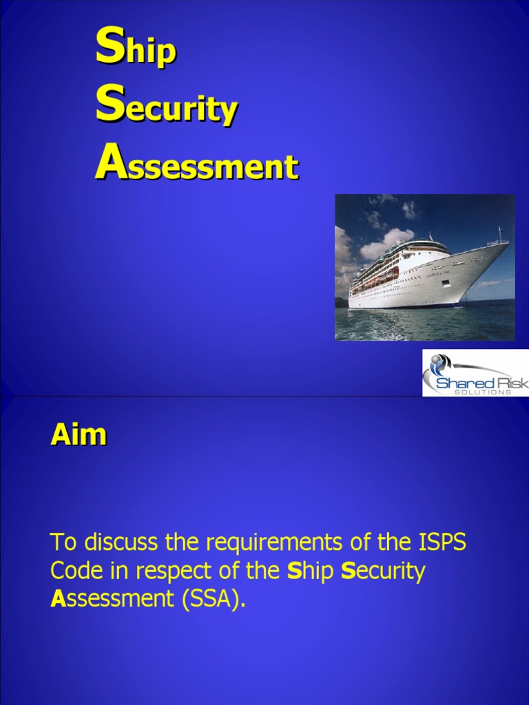 Ship Security Assessment Guidelines | PDF | Deterrence Theory | Crime ...