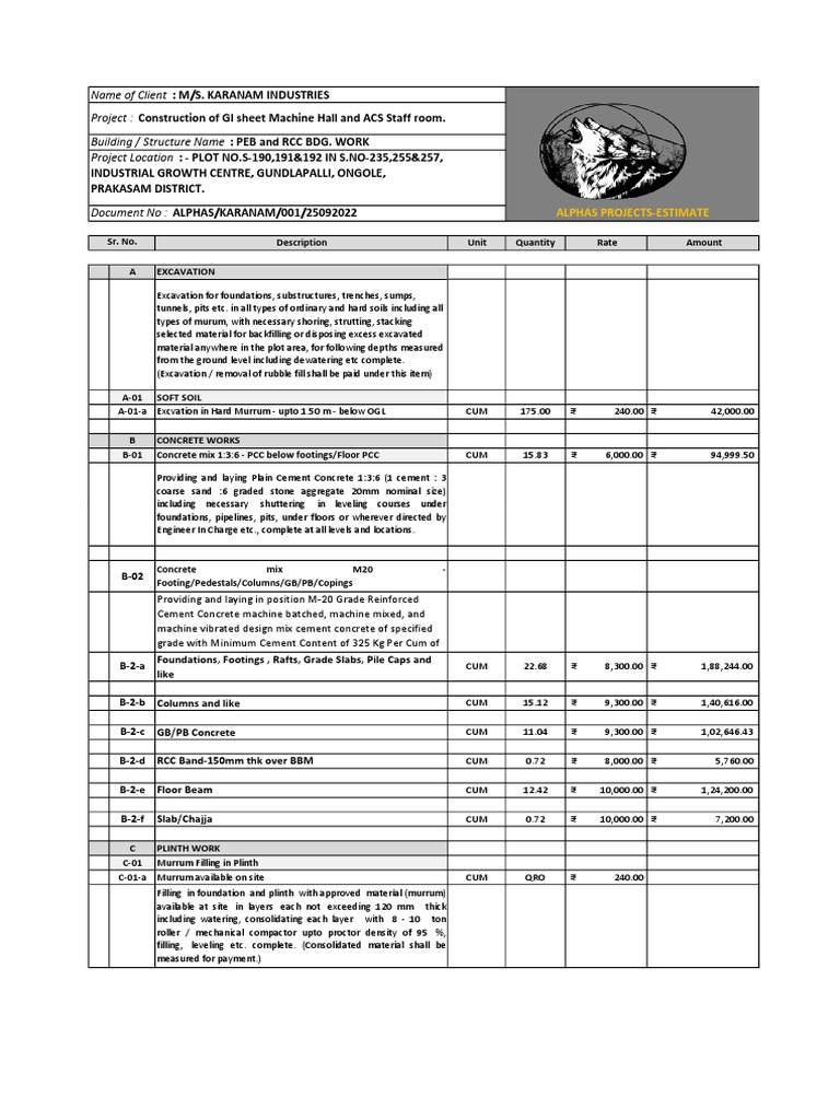 Estimate-With Peb-Ki | Download Free PDF | Concrete | Paint