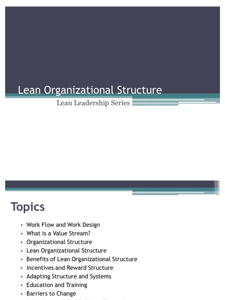 Lean Organizational Structure Sample | PDF