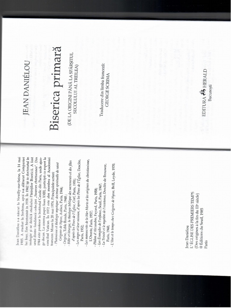 Jean Danielou, Biserica Primara - Biserica Si Imperiul | PDF