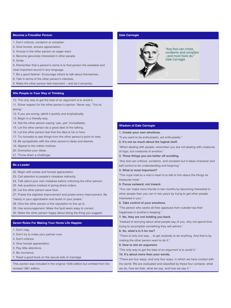 CS - How To Win Friends and Influence People - Dale - Carnegie - 1937 ...