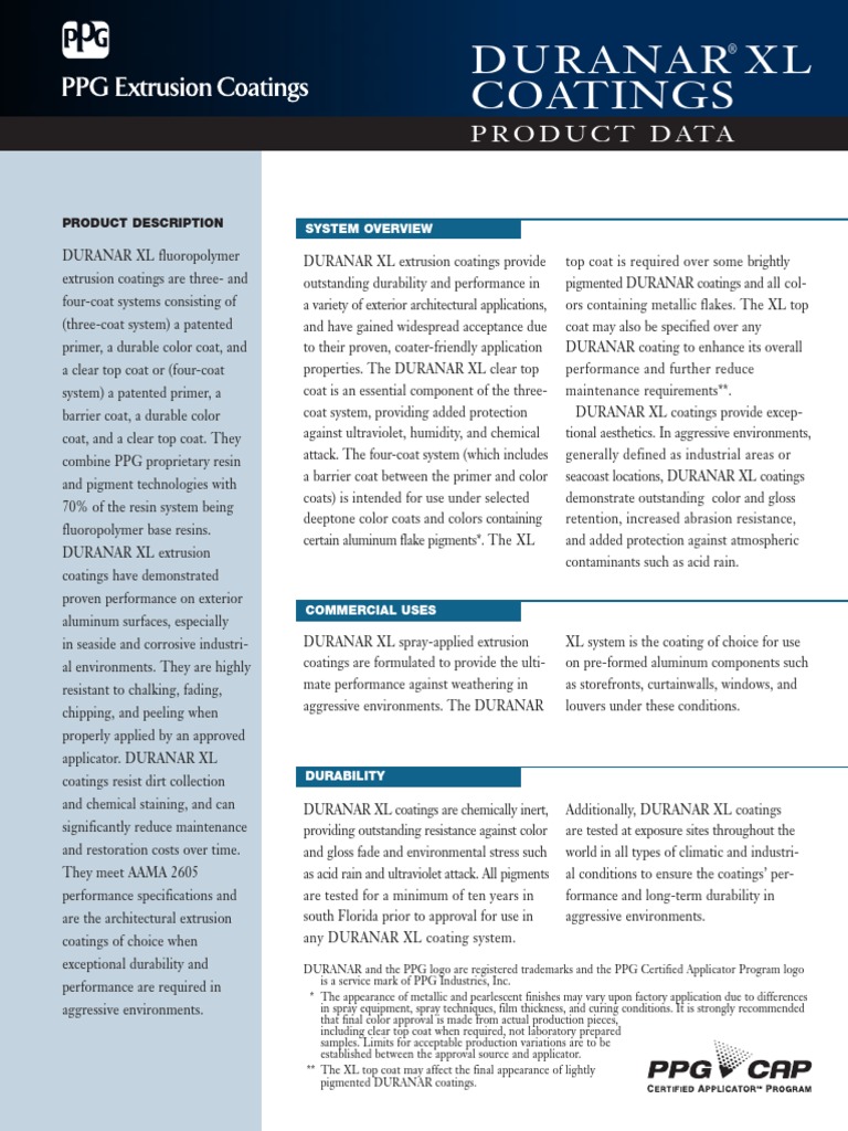 Duranar XL | Download Free PDF | Industrial Processes | Building Materials