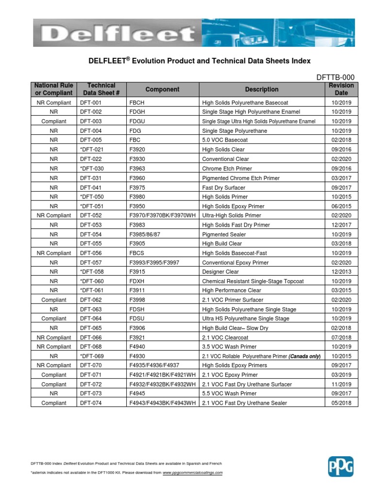 DFTTB-000 Delfleet Evolution Technical Data Sheet Index 03112020 Final ...